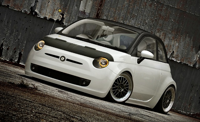 Stanced Fiat 500